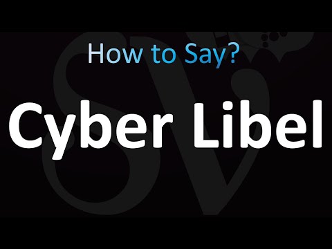 How to Pronounce Cyber Libel (Correctly!)