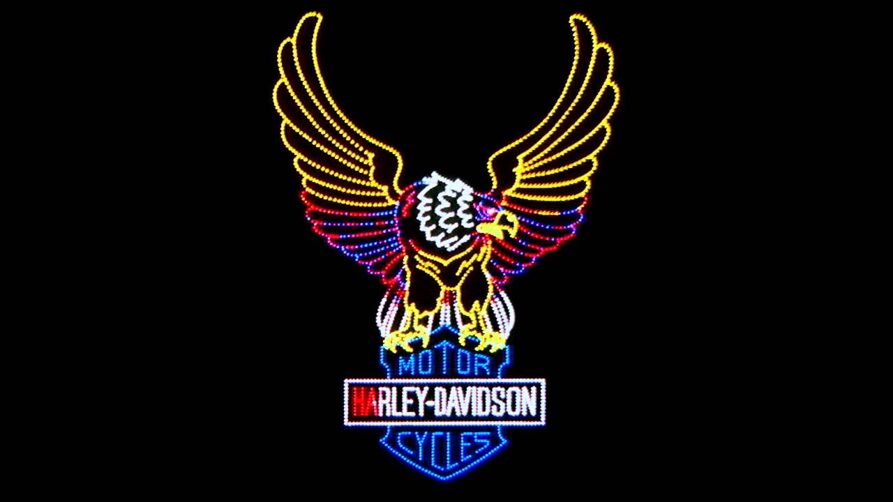 HARLEY-DAVIDSON Logo in Fiber Optics