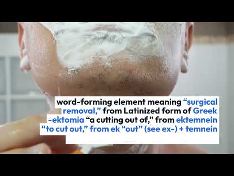 What is the meaning of the suffix ectomy?
