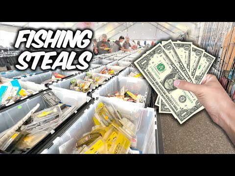 World's Largest Fishing FLEA MARKET! (Fishing Challenge)