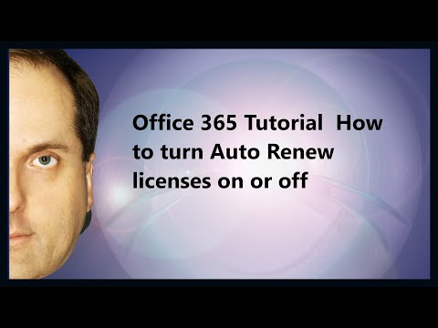 Microsoft 365 Tutorial How to turn Auto Renew licenses on or off