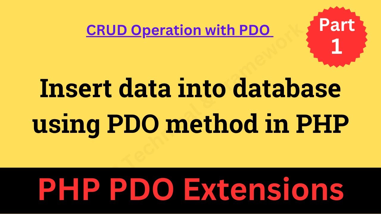Insert data into database using PDO method in PHP || PDO insert prepared statement