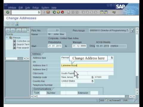SAP HR - Learn how to change employee's address