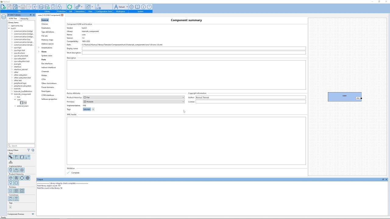 Kactus2: Component Editor