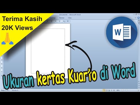 Cara Membuat dan Mengatur Ukuran Kertas HVS Kuarto di Microsoft Word