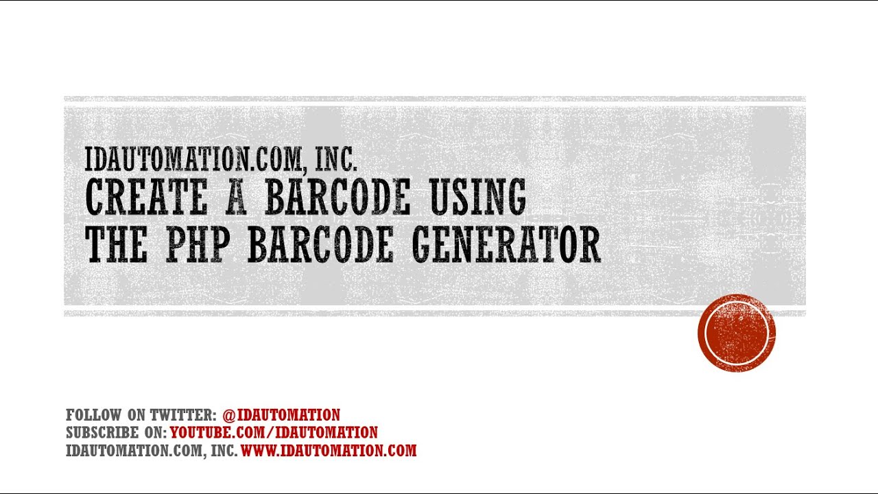 How to Create a Barcode using the PHP Barcode Generator Script