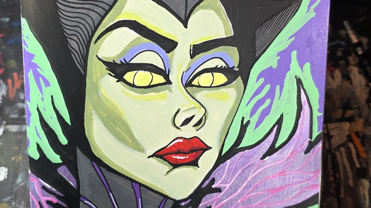 Maleficent 🔥 Dark Fantasy Comic Cover Painting #maleficent #comic #KeithWahlArt #Villian
