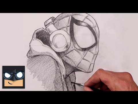 How To Draw Miles Morales Spider Man | Step by Step Art Lesson for Beginners