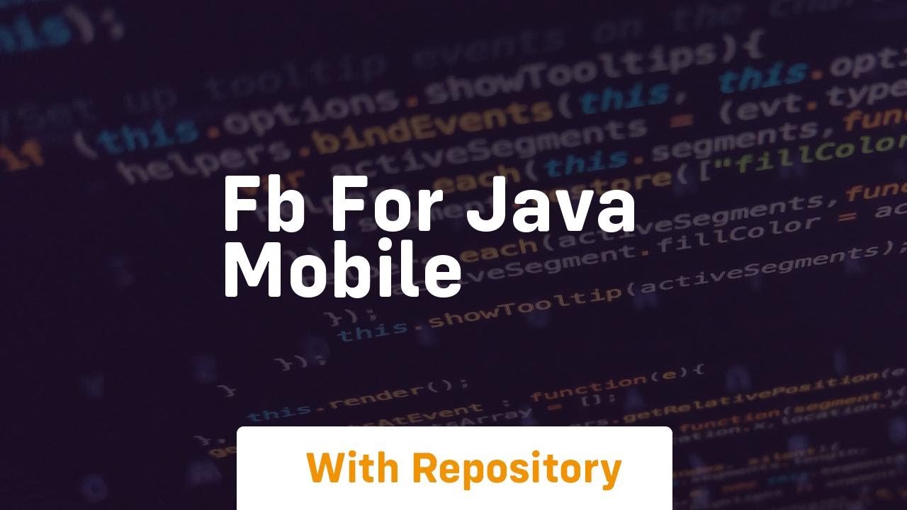 fb for java mobile