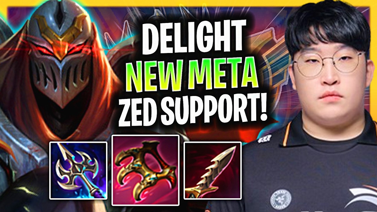 DELIGHT PLAYS ZED SUPPORT IN KR CHALLENGER! | HLE Delight Zed SUPPORT High Elo Patch 26.4