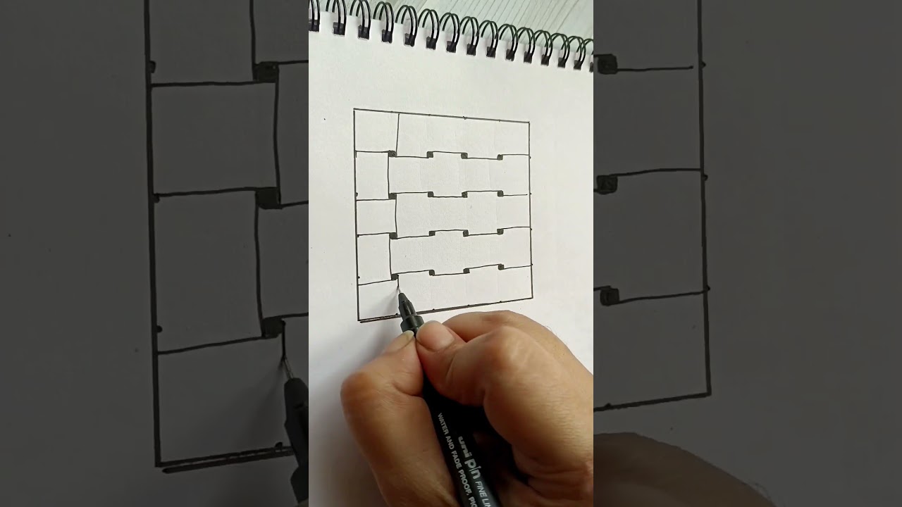 zentangle pattern tutorial .  #zentangle #shorts #tutorial
