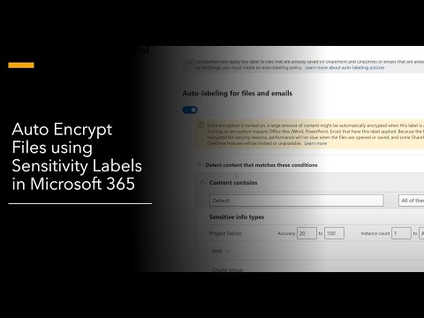 Auto Encrypt Files using Sensitivity Labels in Microsoft 365