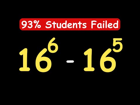 OLYMPIADS || How to Solve 16^6 - 16^5 || No Calculator Allowed #maths