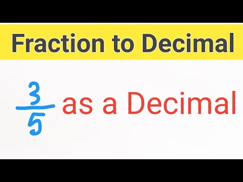 3/5 as a Decimal||How to get 3/5 as a decimal ||3 5 as a decimal