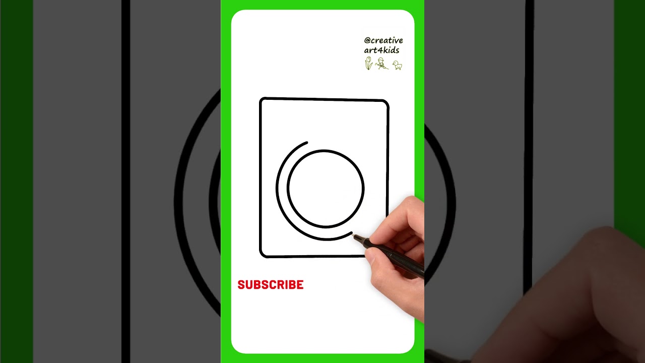 How to draw a washing machine#creativeart4kids #drawingforkids #easy #kids #drawing #artforkids