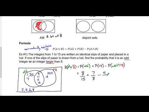 Foundations 30 (Non) Mutually Exclusive Events (Addition of Probabilities)