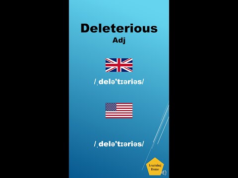 Deleterious meaning pronunciation and synonyms #Shorts