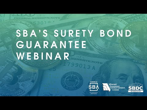 SBA's Surety Bond Guarantee Webinar