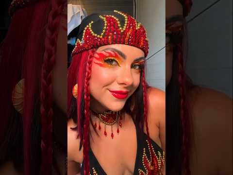 Flame Makeup for Tomorrowland Day 1 ❤️🔥 #festivalmakeup #festival