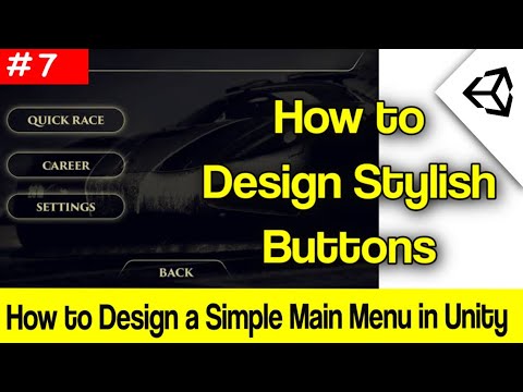 How to make Stylish Button in Unity 3D| UI Main Menu Button| Unity Game Development| Inter Tricks