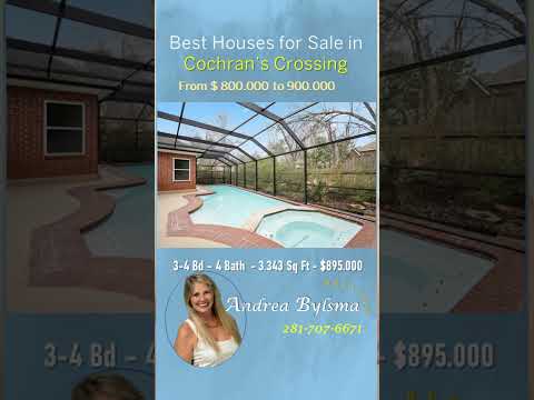 Do tou want to live in Cochrans Crossing, one of the most beautiful neighborhoods in The Woodlands?