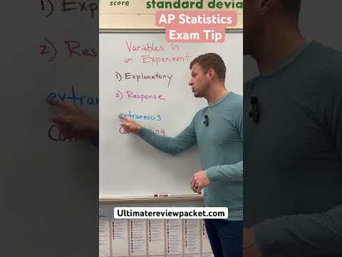 AP Statistics Exam Tip - variables in an experiment #apstats #apstatistics #apexams #apexamprep