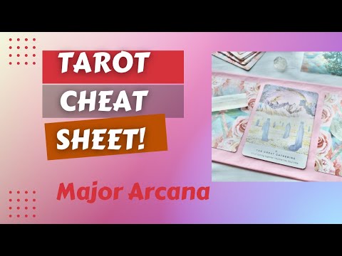 Tarot cheat sheet! Major Arcana #tarot #tarotmeaning #majorarcana
