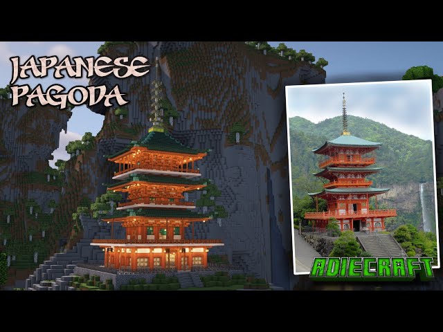 Japanese Minecraft Pagoda Tutorial - Seiganto-Ji Pagoda - 1.16 ...