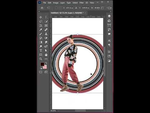 circular pixel stretch effect in photoshop tutorial