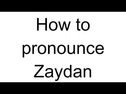 How to Pronounce Zaydan (Arabic)