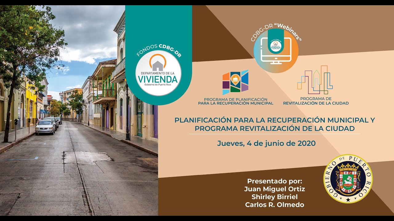 City Revitalization Program - CDBG-DR/MIT Recovery Funds