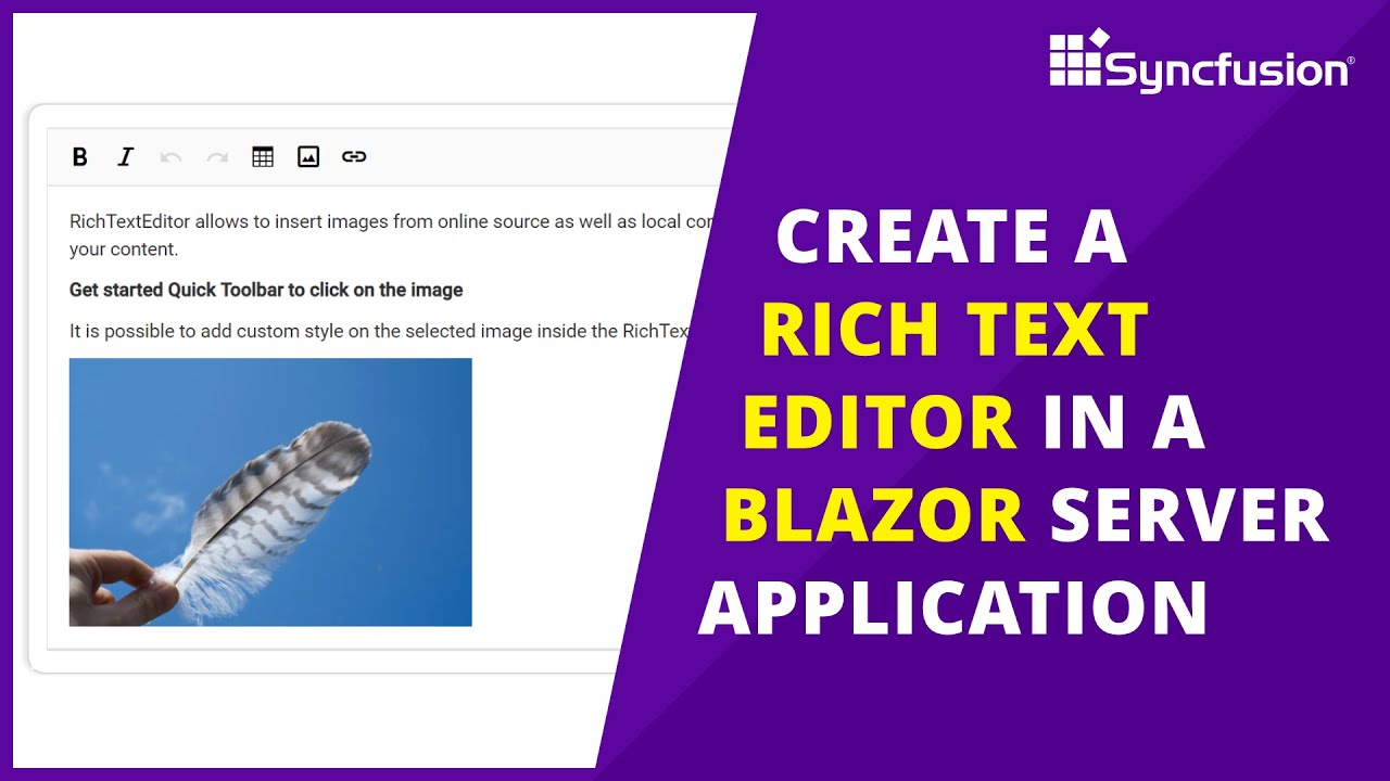 Create a Rich Text Editor in a Blazor Server Application