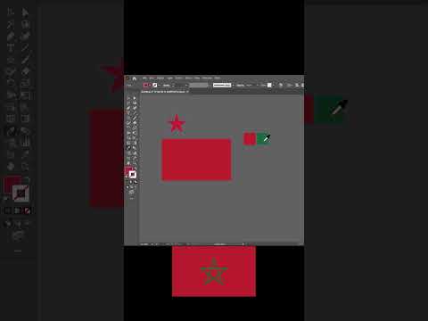 How to draw Moroccan Flage in adobe illustrator