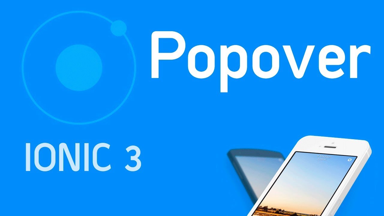 Ionic 3 Tutorial #11 Component Popover