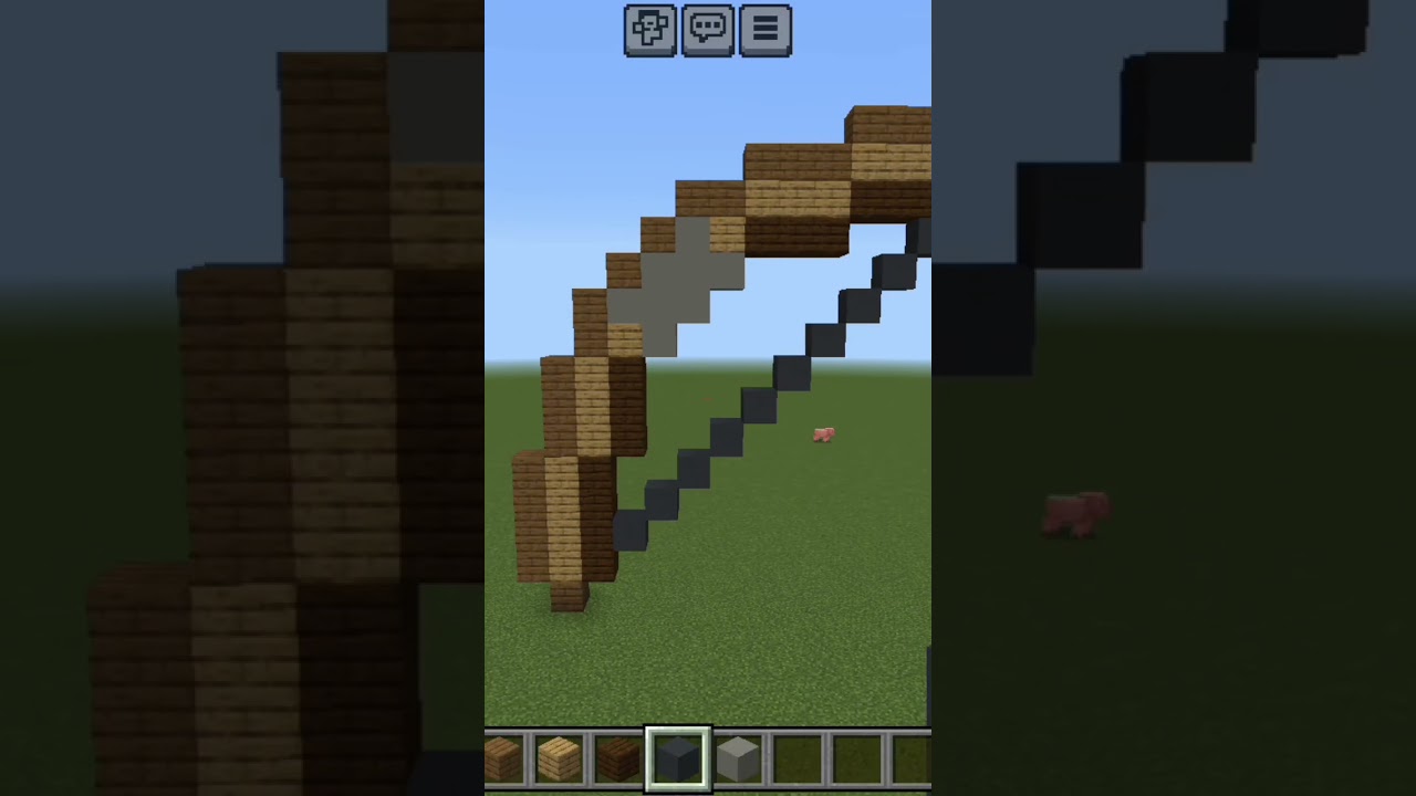 Bow pixel art Minecraft #minecraft