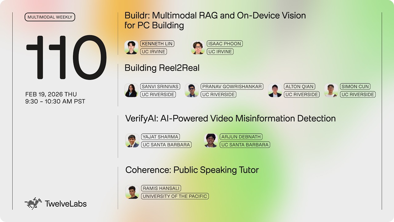 PC Building, Reel-to-Real, Misinformation Detection, and Speaking Tutor | Multimodal Weekly 110