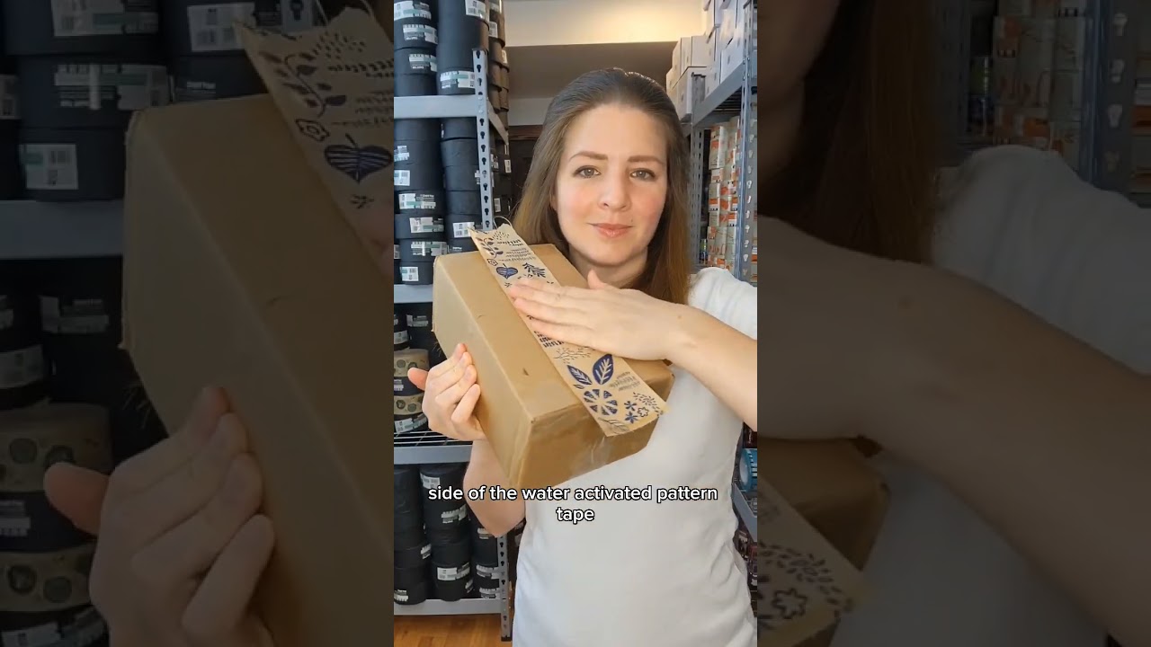 How to active water-activated tape #howto #packagingtape #decorativetape #tapedispenser #papertape