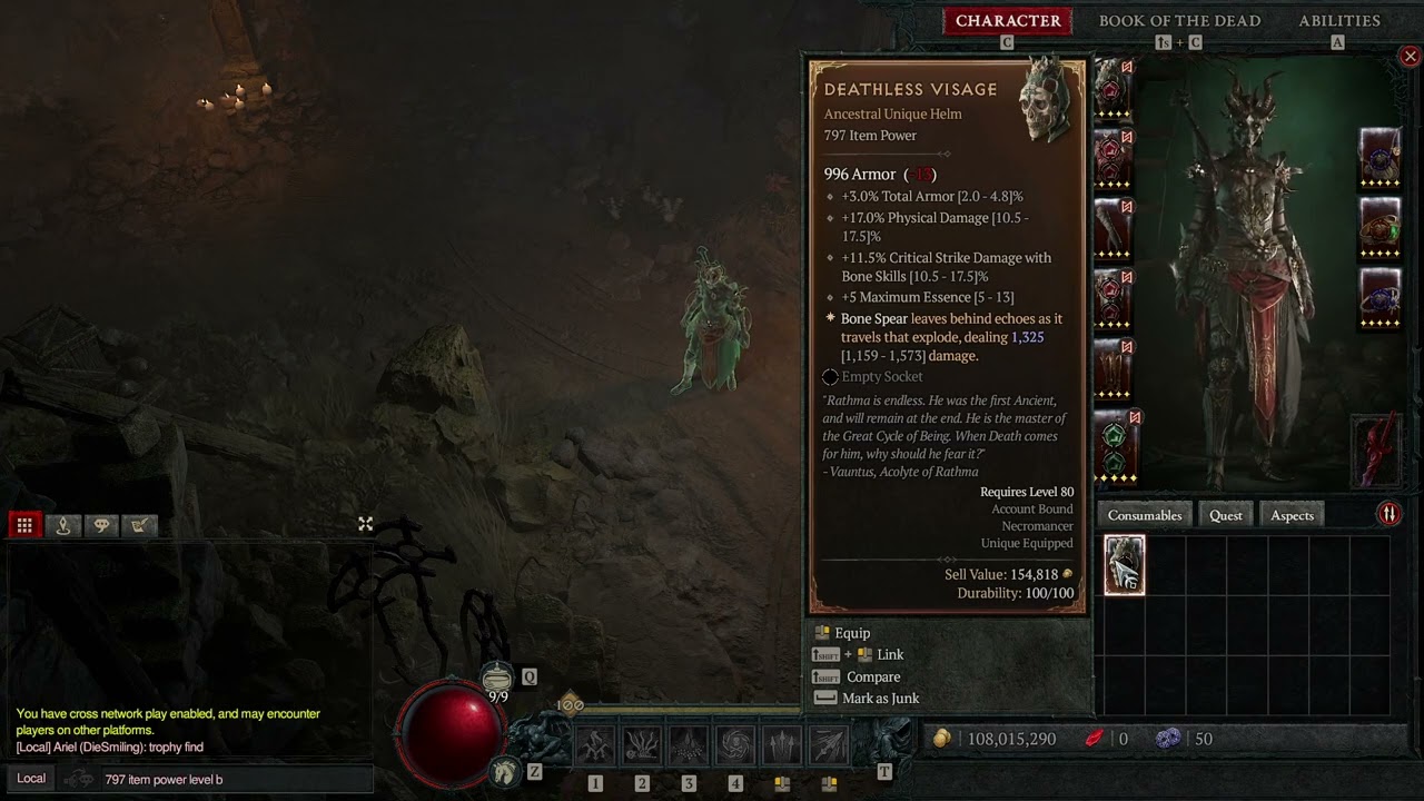 Deathless Visage nerf :D - Necromancer - Diablo IV Forums