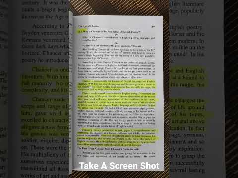 Why Chaucer Called The Father Of English Poetry #studyguideofliterature #shorts