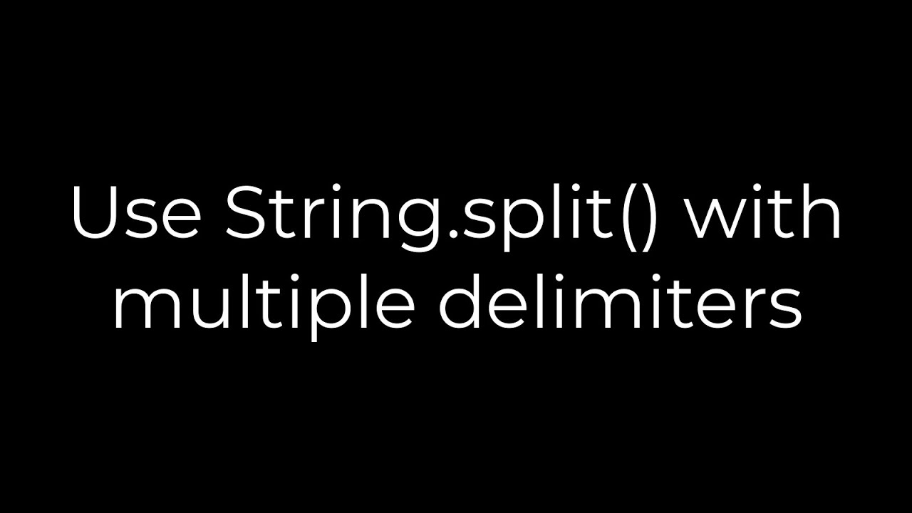 Java :Use String.split() with multiple delimiters(5solution)