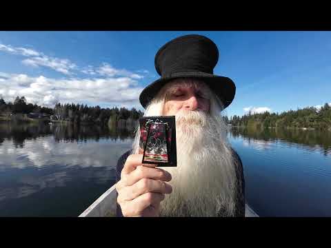 Floating calmly on Fuller lake showing my Art to Wear