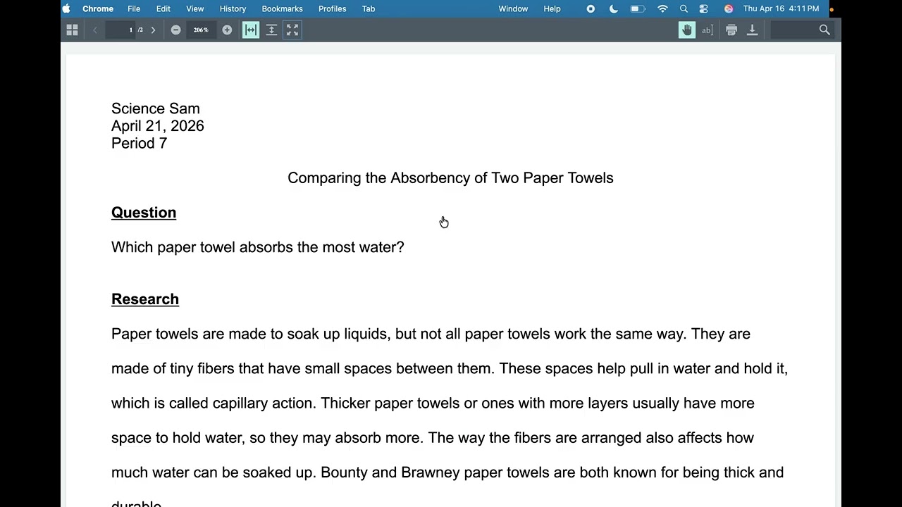 Directions for Lab Report