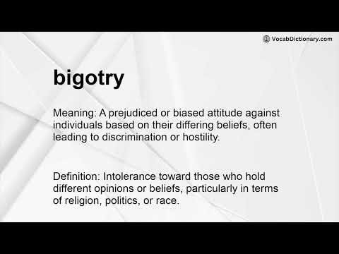 bigotry Meaning