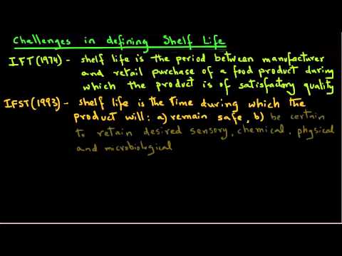 Shelf Life of Foods - Definition