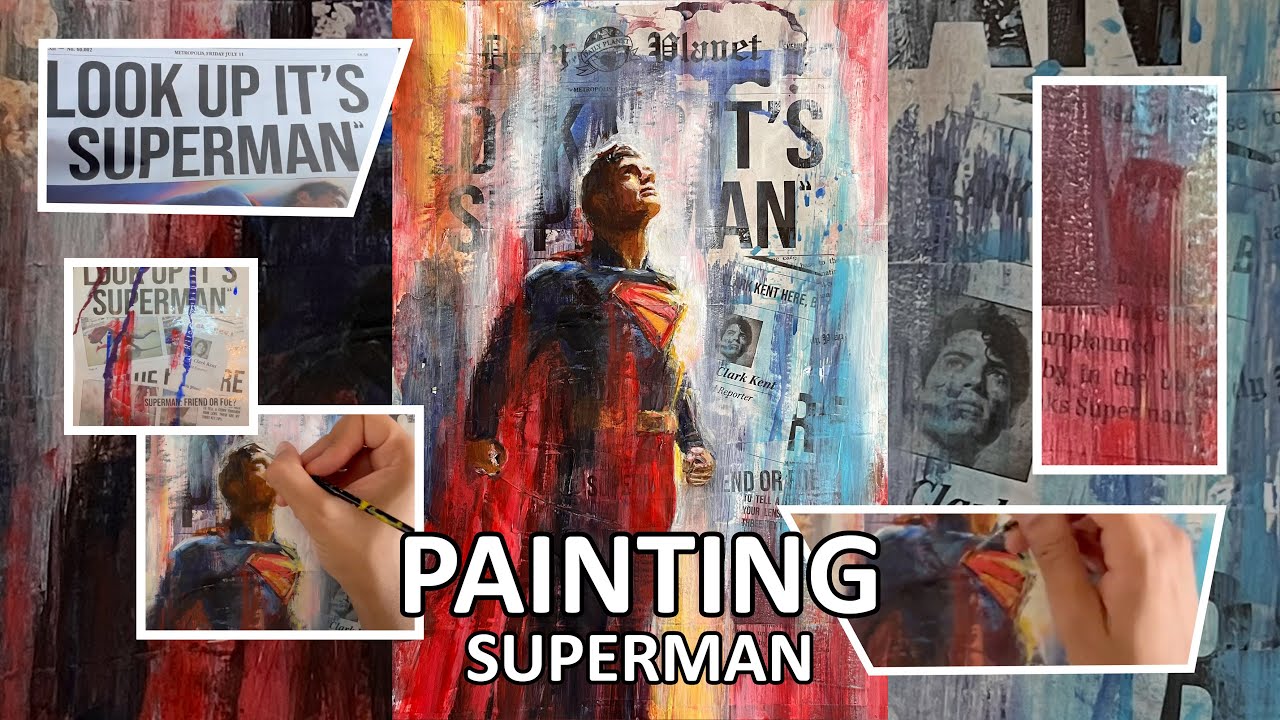 How I painted Superman using The Daily Planet newspaper