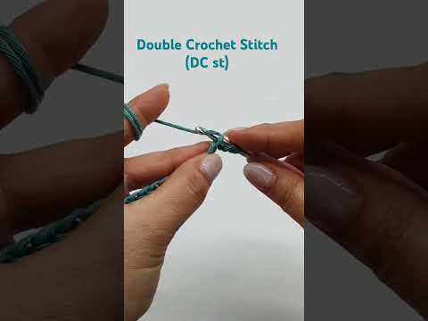 Double Crochet Stitch (DC) Crochet Tutorial in Less than 30 Seconds #crochet #ctochetstitch