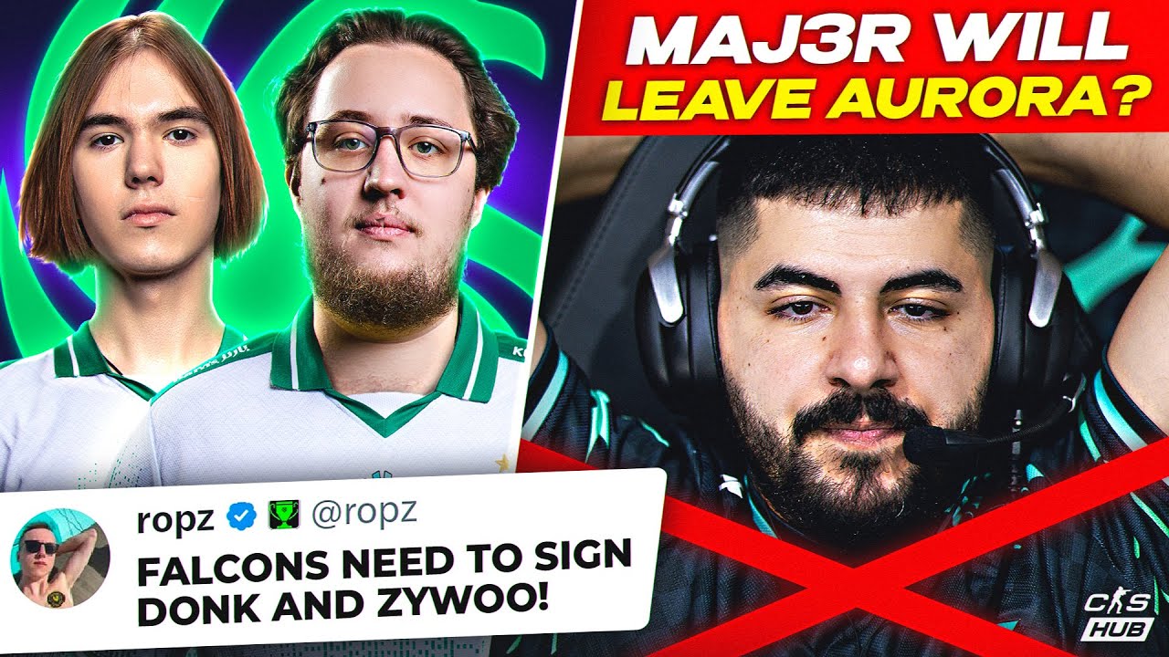 MAJ3R WILL LEAVE AURORA? PERFECT FALCONS LINEUP BY ROPZ. CHAOS IN FAZE CLAN! CS NEWS @cs2newshub​