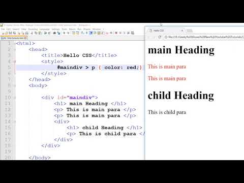Learn Child Selector in CSS Hindi - Mind Luster