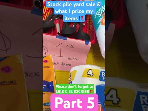 Stock pile yard sale & what I price my items #shorts #youtubeshorts #couponing #stockpile #yardsale