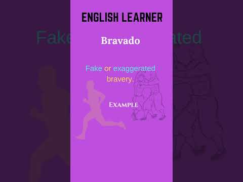 English Word - Bravado - Meaning With An Example #englishwords #english #bravado